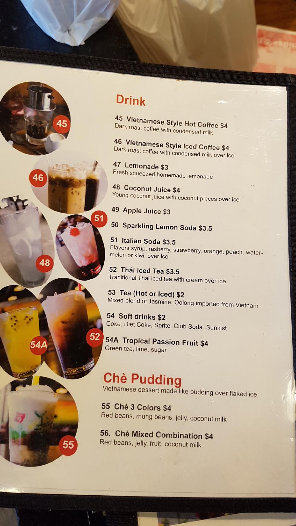 Menu at Pho Spot restaurant, San Jose, Blossom Hill Rd