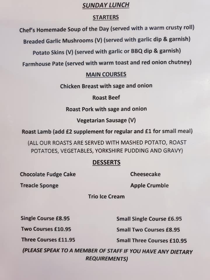 Menu at The Moulders Arms pub & bar, Birtley