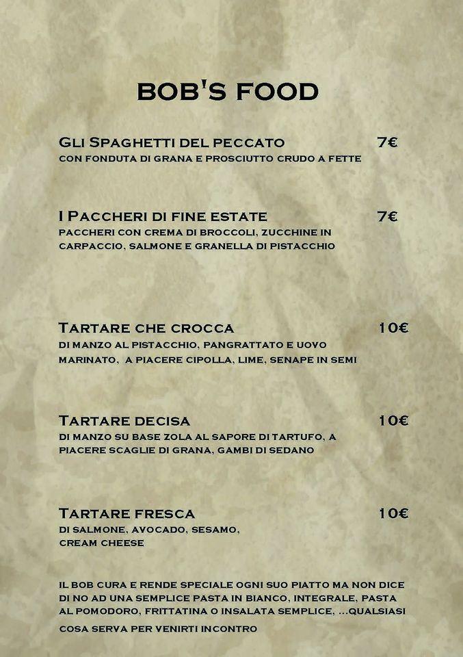 Menu at bob food and more restaurant, San Donato Milanese