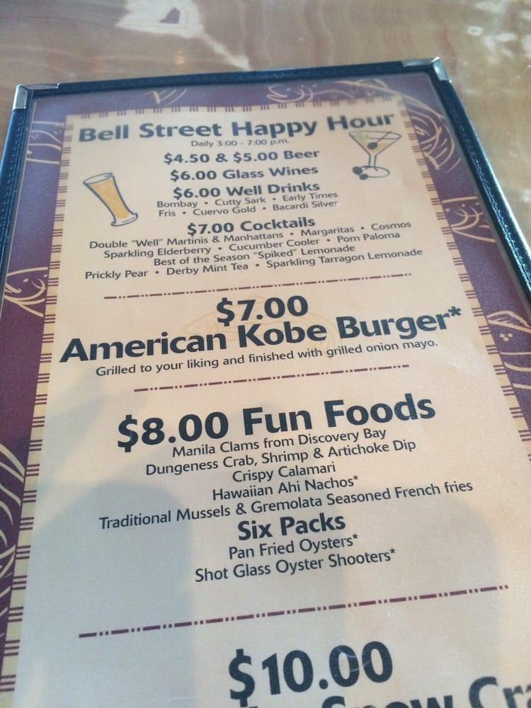 Menu at Anthony's Fish Bar, Seattle, Alaskan Way