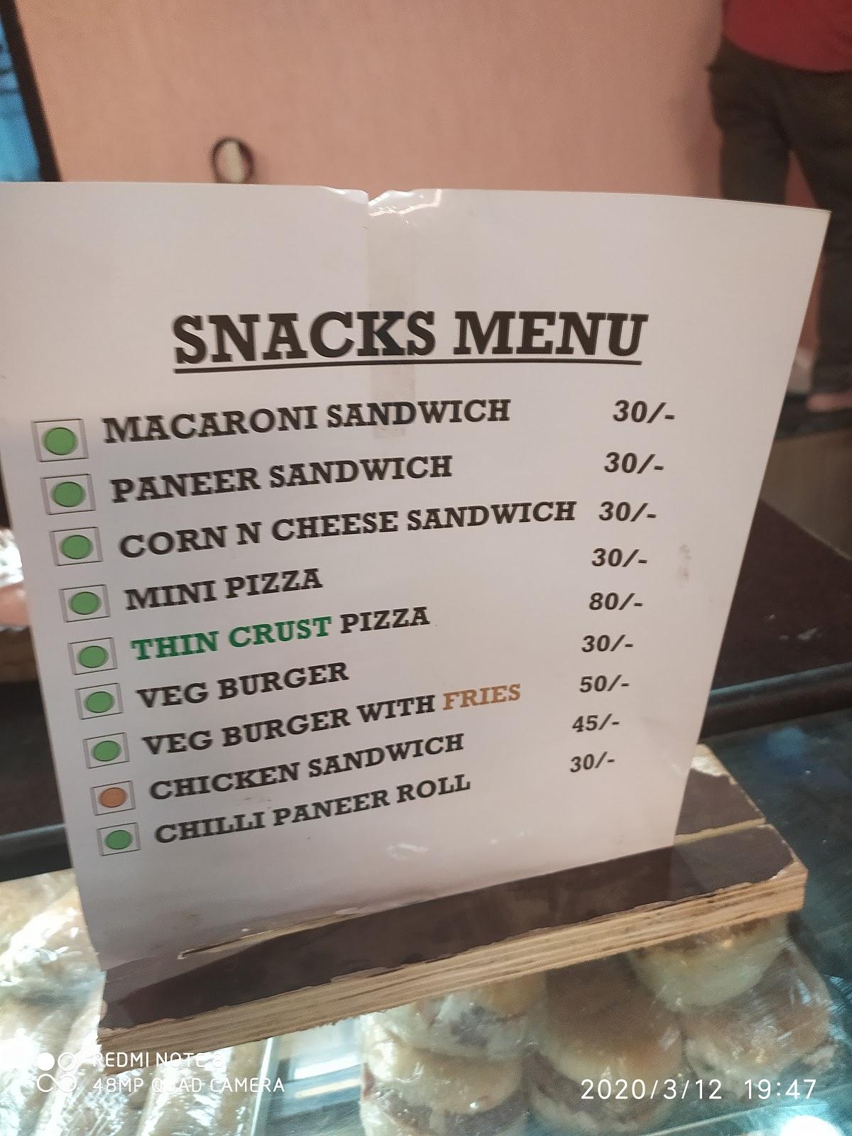 Menu at Fluffy Bakes, Bhopal