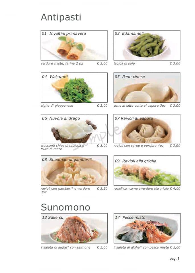 Menu da Kiyomi suzzara ristorante, Suzzara