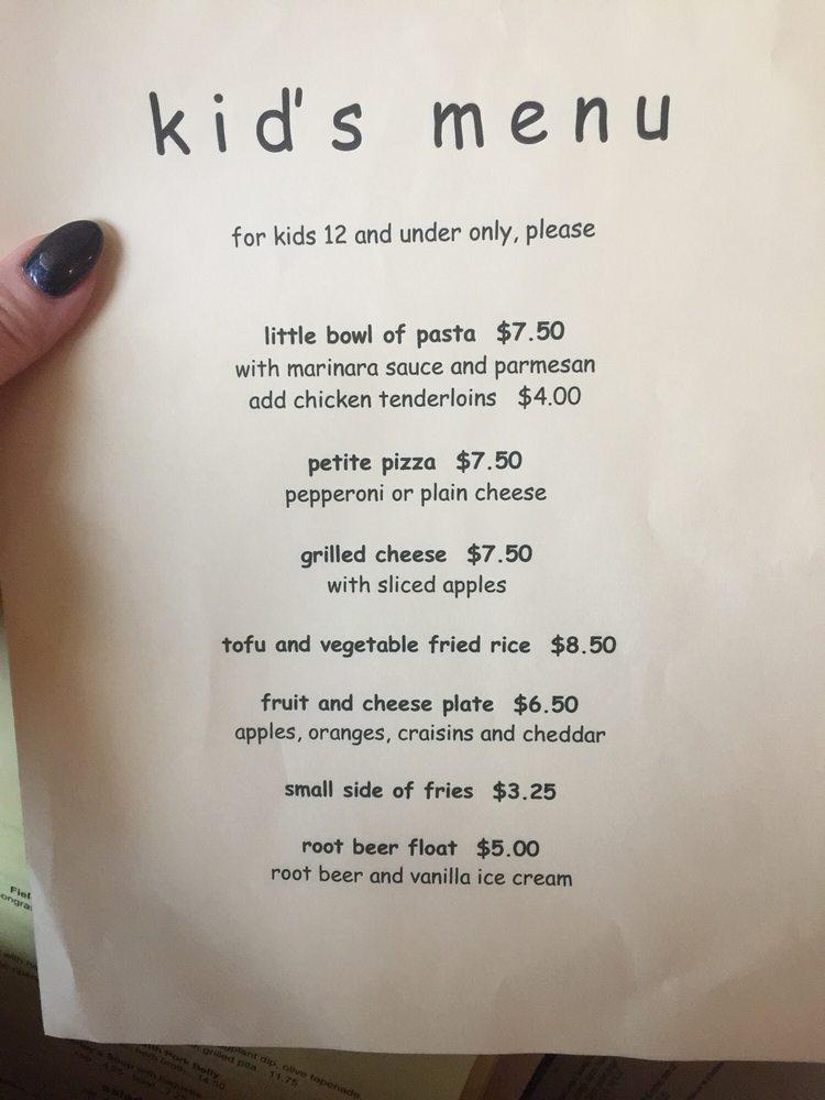 Menu at Mizuna Restaurant and Wine Bar, Spokane