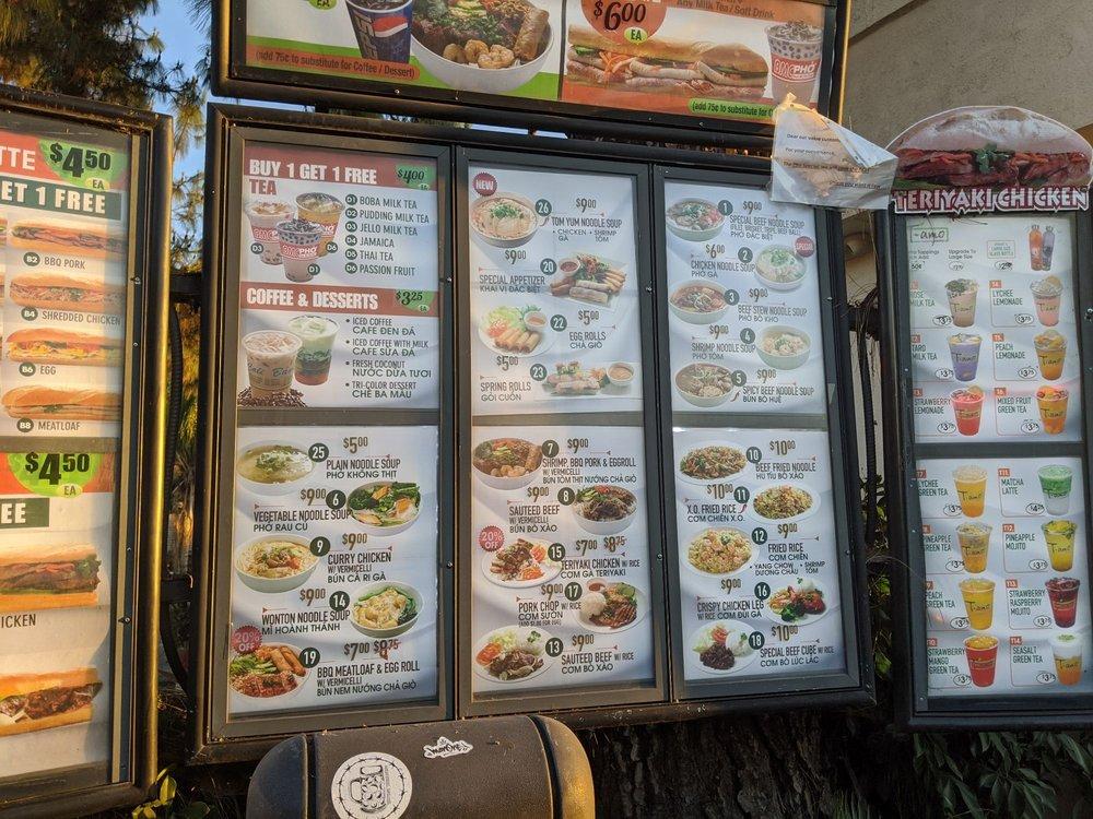 Menu at BMC Pho restaurant, Covina, 402 N Azusa Ave