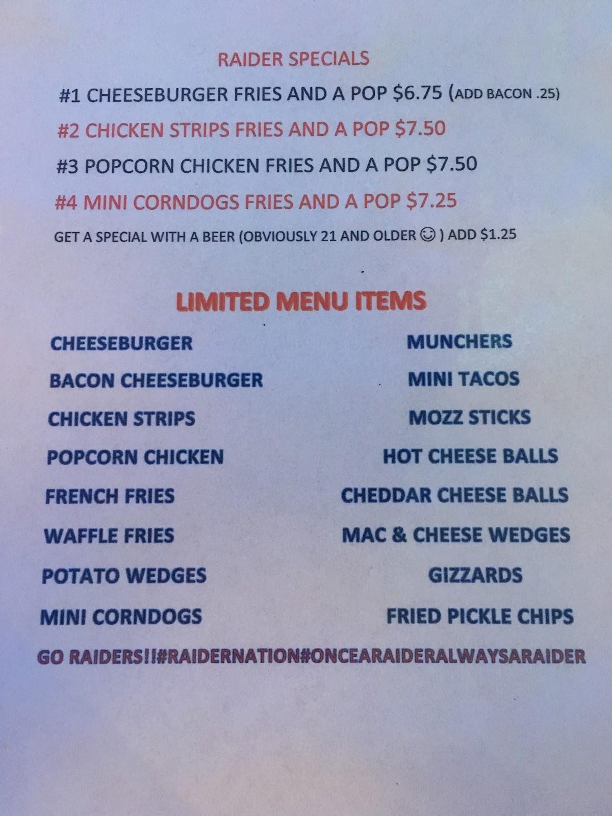 Menu at Good Times Saloon Inc pub & bar, Payne, 127 N Main St