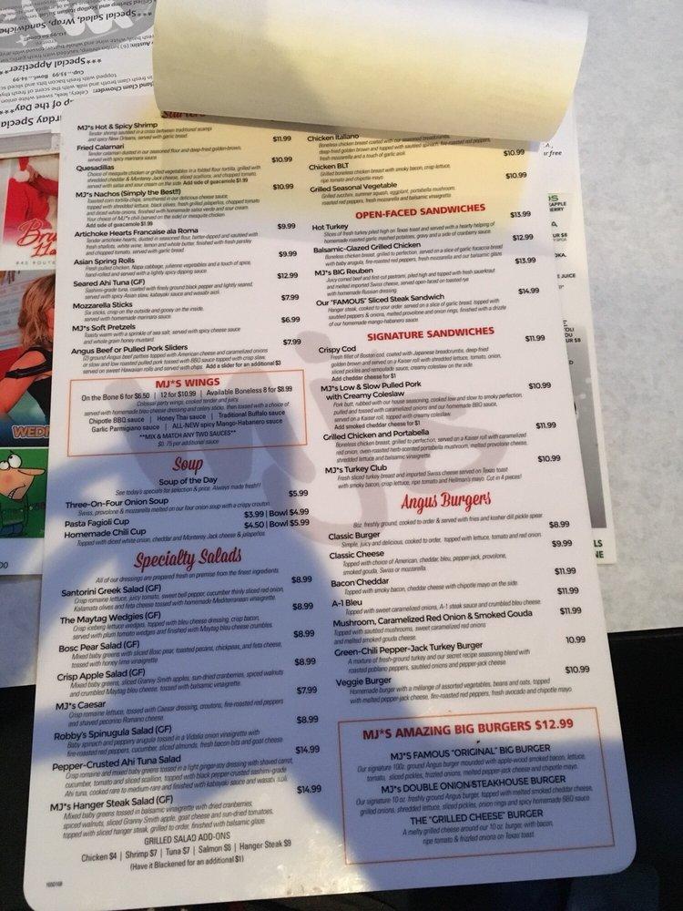 Menu at MJ's Restaurant Bar and Grill, Neptune City, NJ-66