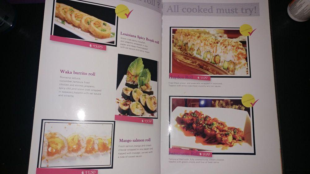 Menu at Waka House restaurant, Baton Rouge, S Sherwood Forest Blvd