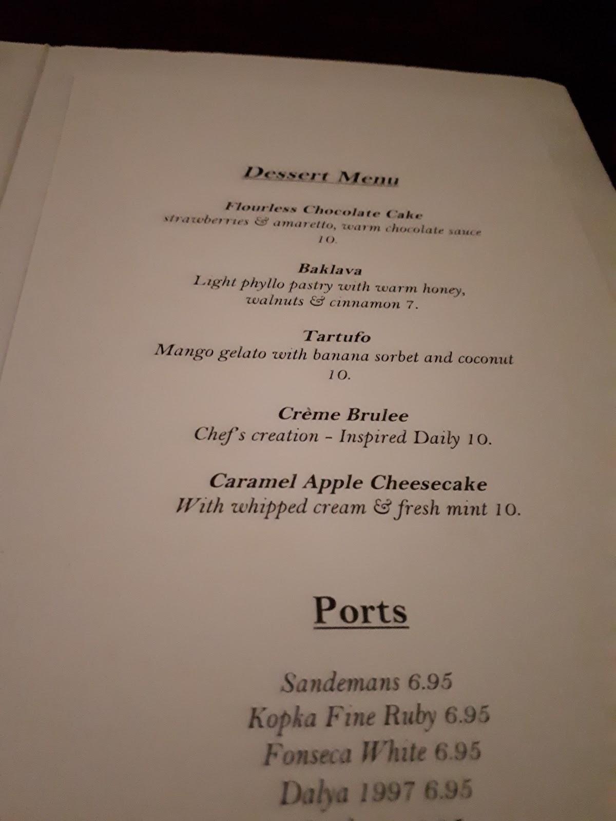 Menu at Churchill's Prime Rib House pub & bar, North Bay, 631 Lakeshore Dr