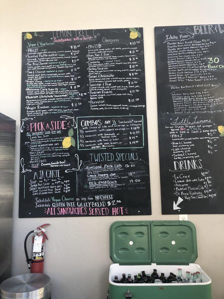 Menu at Lemon Tree Co. Downtown-Boise restaurant, Boise, 224 N 10th St