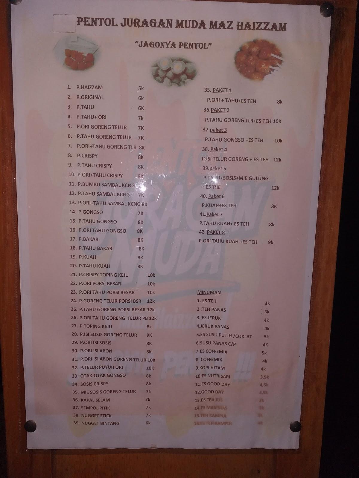 Menu at Pentol Juragan Muda Maz Haizzam Jagonya Pentol...!!, Karanganyar