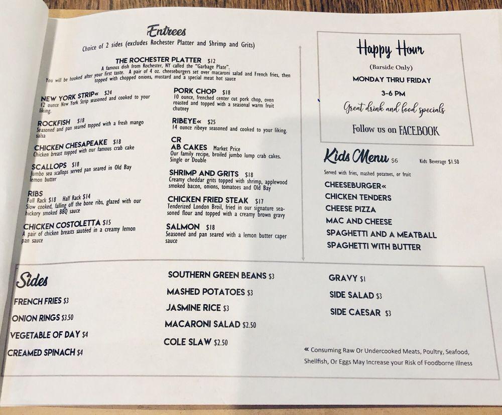 Menu at The Derby Restaurant & Bar, New Market