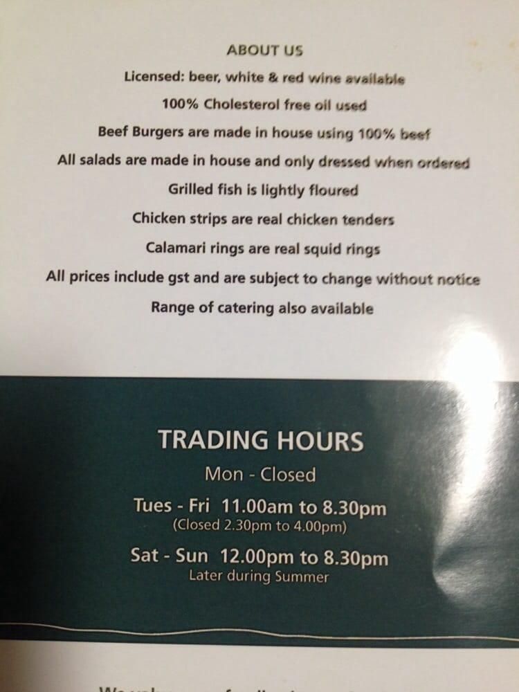 Menu at The Village Fish Store fast food, Middle Park