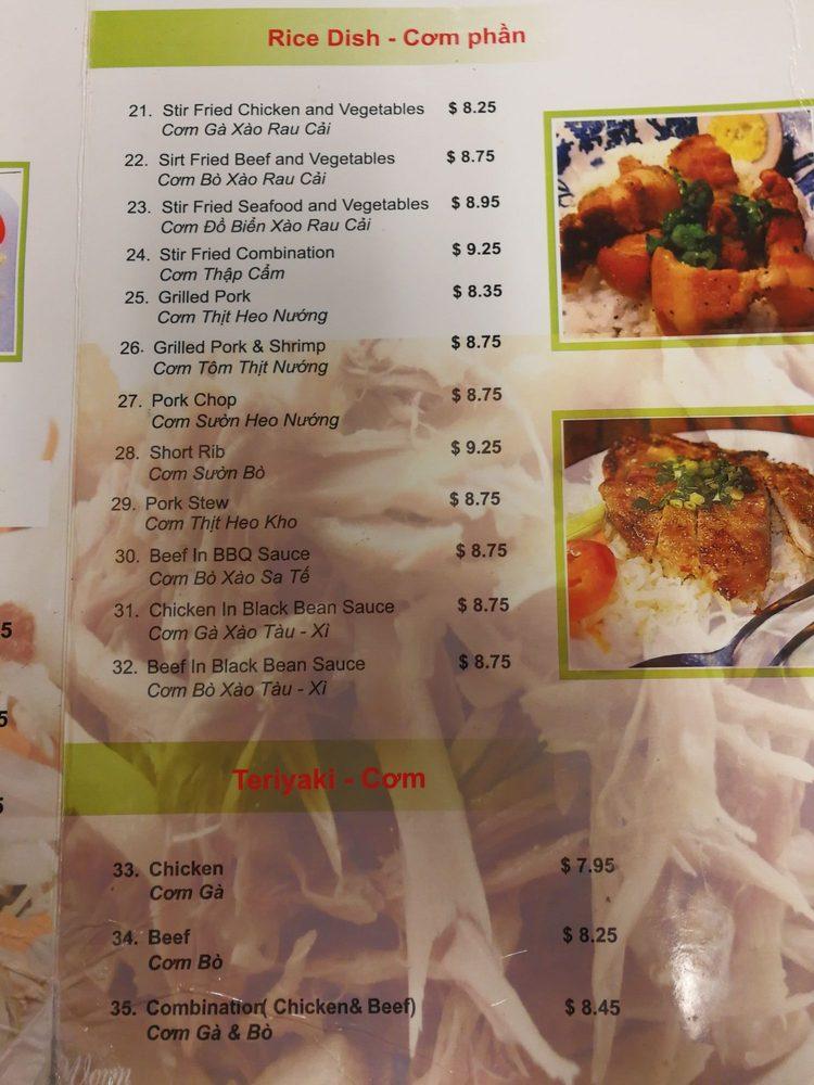 Menu at Pho Ly restaurant, Bellingham, 4151 Meridian St # 113
