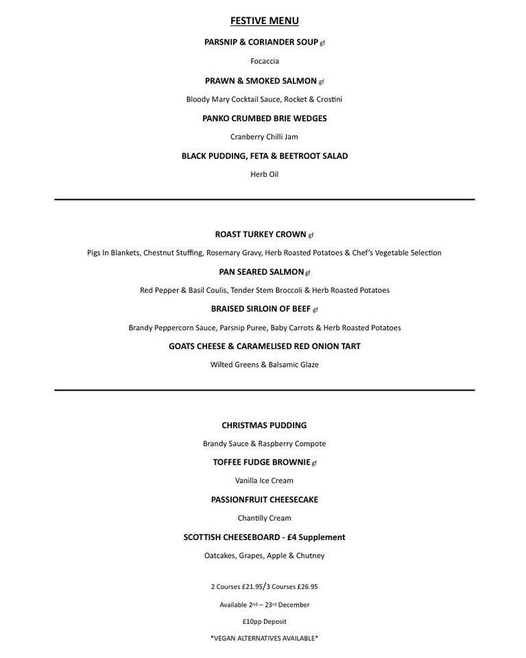 Menu at The Waterside pub & bar, Strathaven