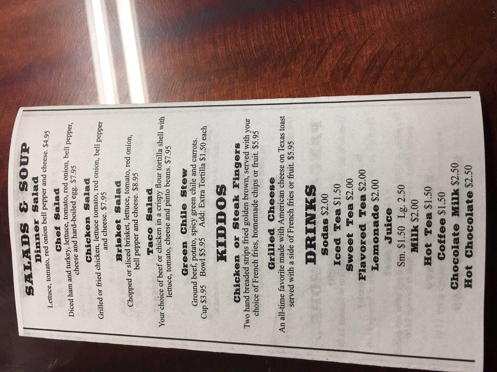 Menu at Alto Cafe, Alto, 810 NM-48