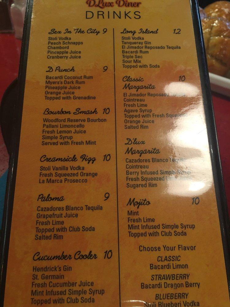 Menu at D lux Diner pub & bar, Middletown