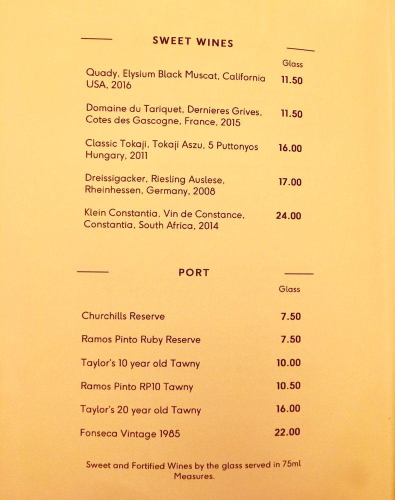 Menu at Simpson's in the Strand restaurant, London