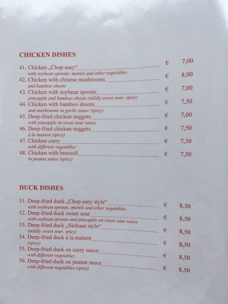 Speisekarte von China Ecke restaurant, Bremen, Kornstraße 134