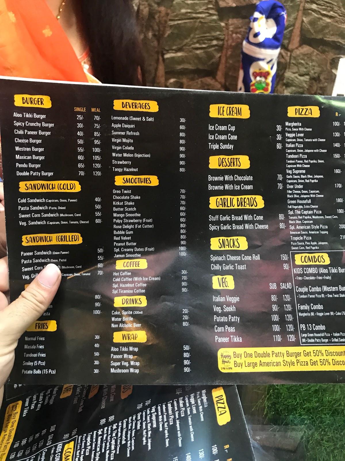 Menu at Lets Eat, Sangrur