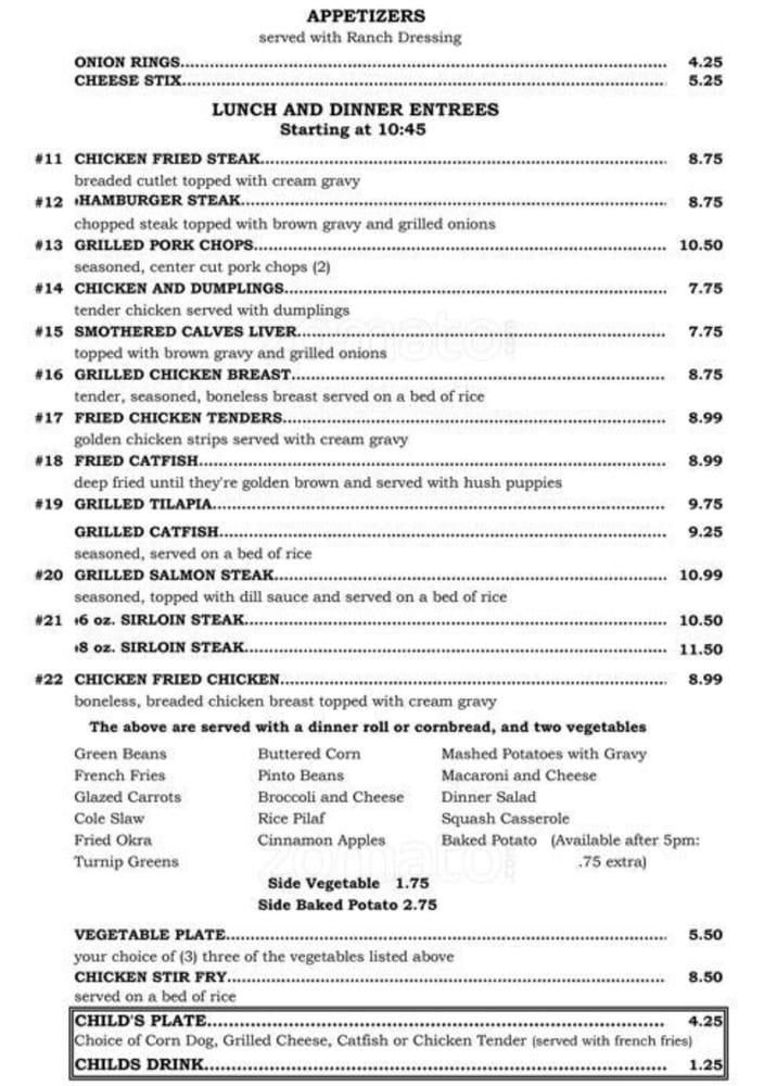 Menu at West Side Cafe, Fort Worth