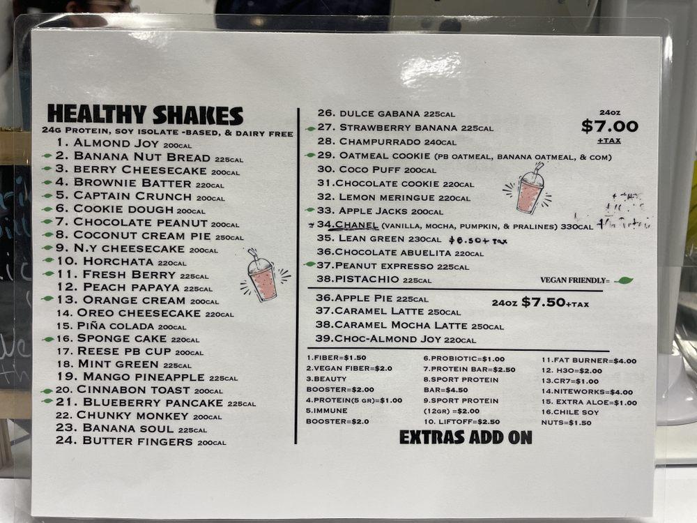 Menu at Healthy Protein Spot pub & bar, Anaheim