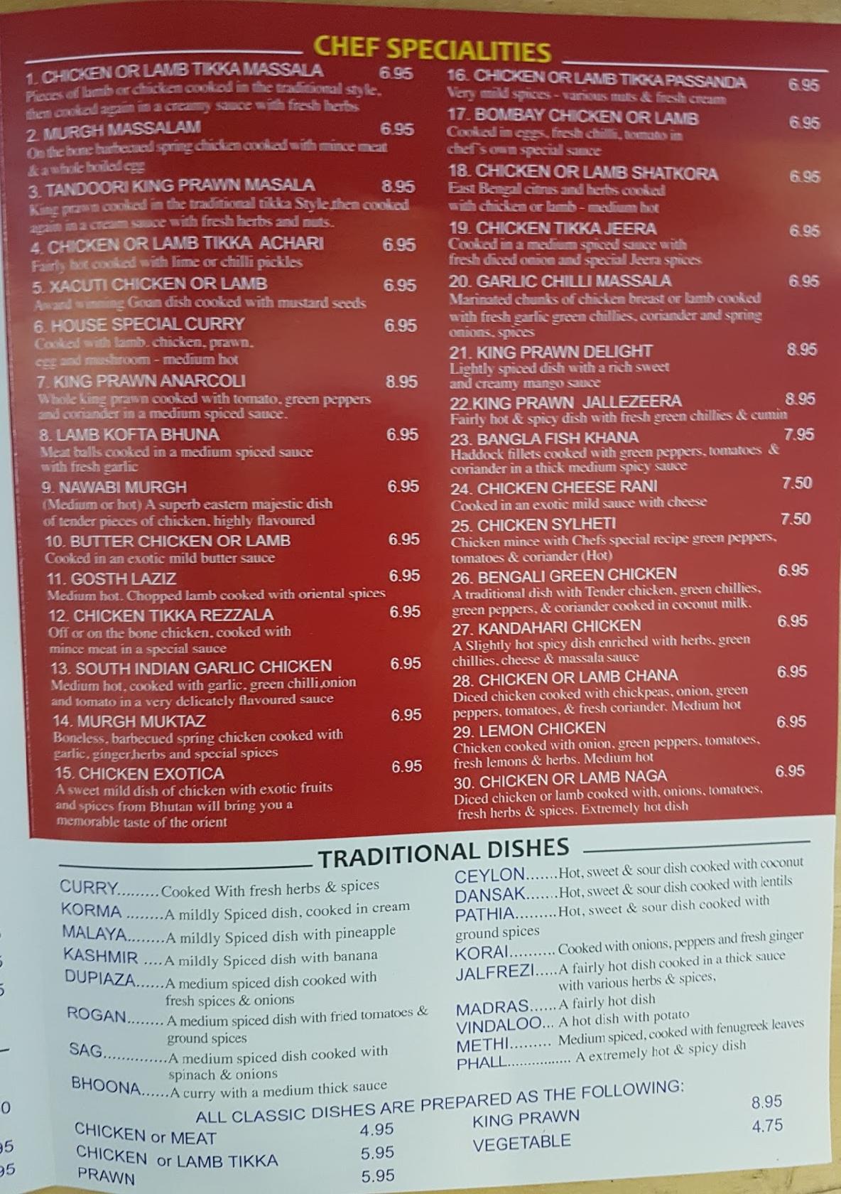 Menu at MASALA HUT RUSHDEN restaurant, Rushden