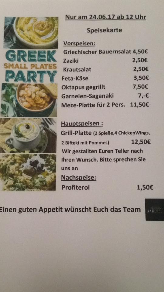 Speisekarte von Baroque Café-Bar, Werdohl