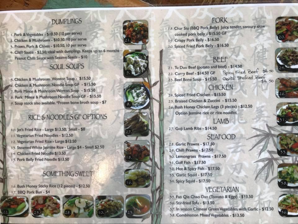 Menu at Kung Food restaurant, Atherton