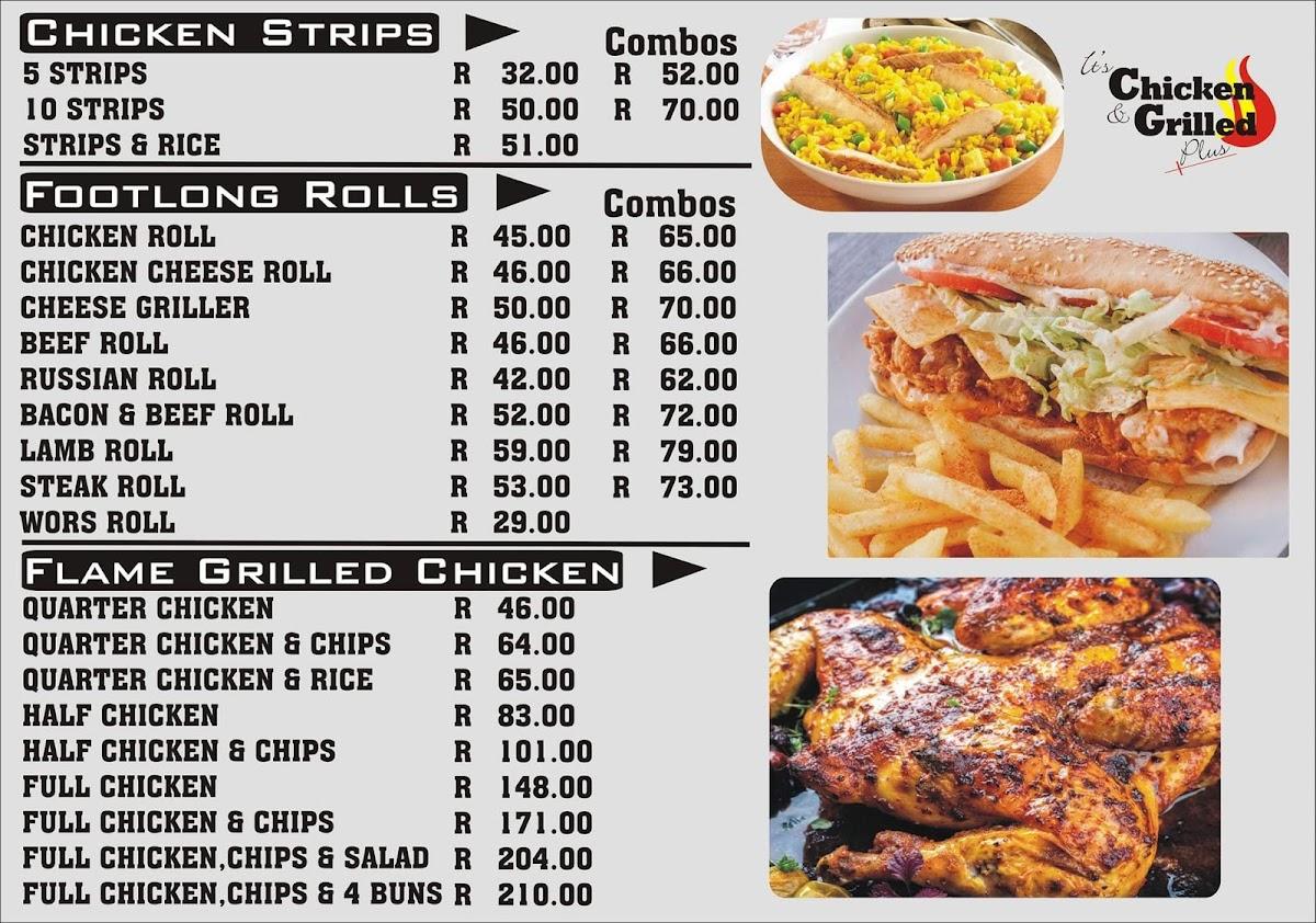 Menu at It's Chicken & Grilled Plus Northview restaurant, Johannesburg