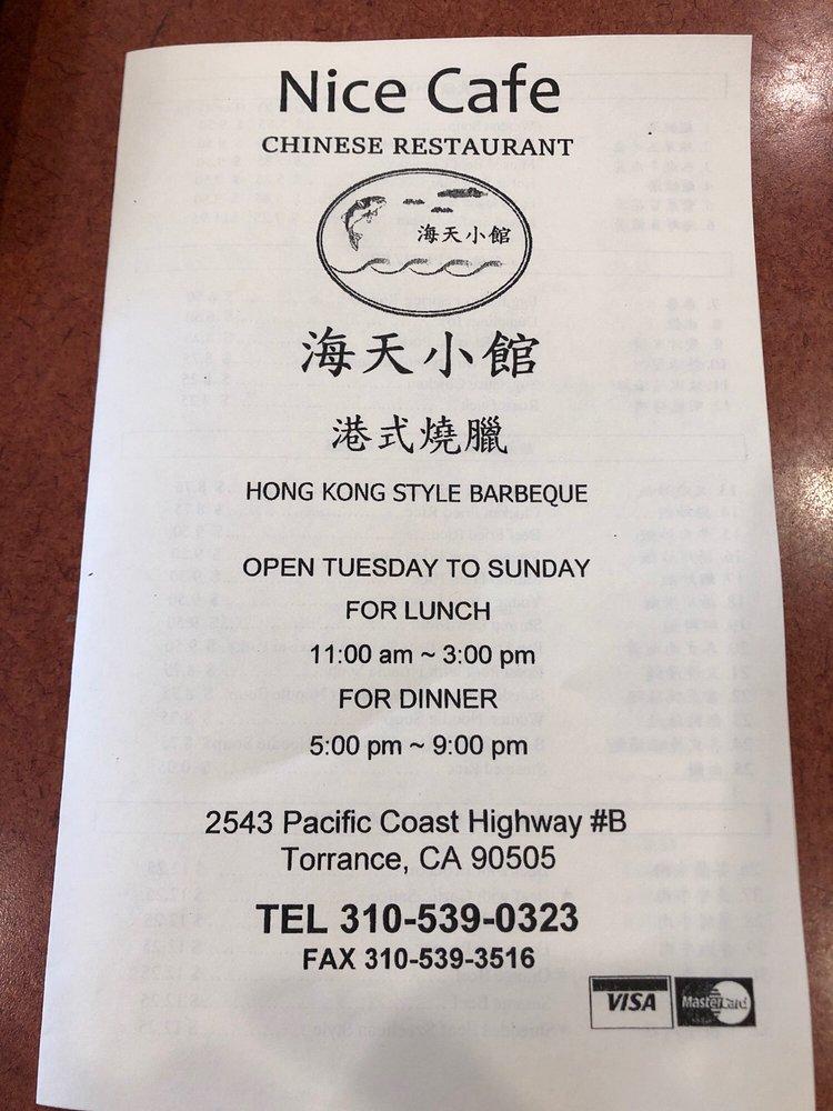 Menu at Nice China Cafe, Torrance, CA-1 # B