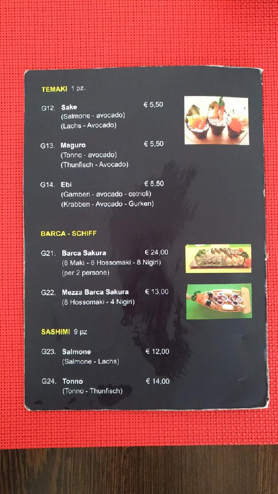 Menu da Ristorante Cinese La Giada di Castello di Fiemme, Castello di ...