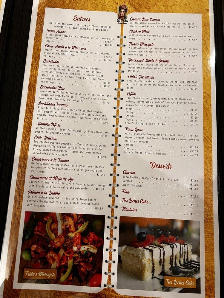 Menu at Las Frida’s Mexican Kitchen East Norriton restaurant, East Norriton