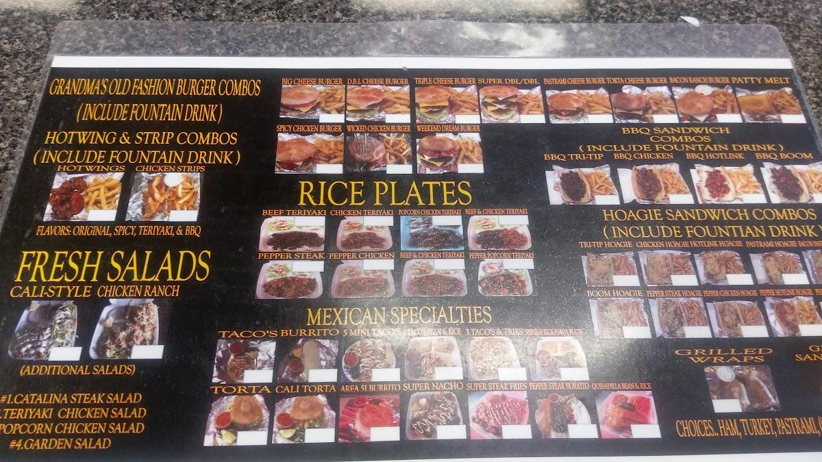 Menu at Weekend Dreams Burgers & Grill BBQ, Fresno