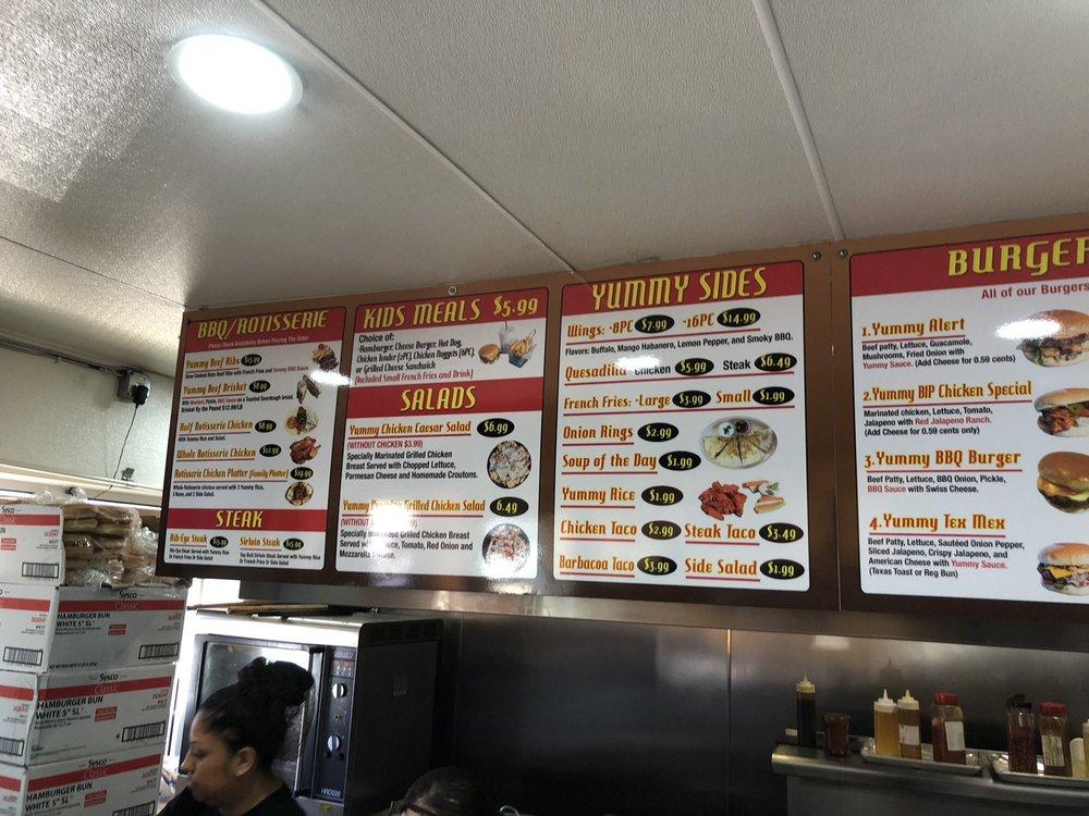 Menu at Yummy Burgers & BBQ, Richardson