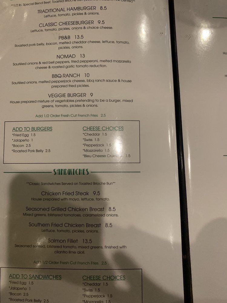Menu at Ned’s Starlite Lounge pub & bar, Oklahoma City