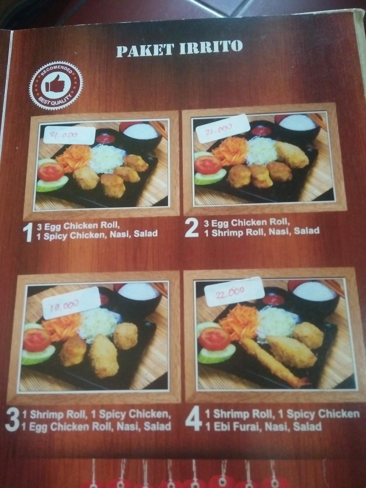 Menu at Oto Bento Japanese Fast Food, Cilegon