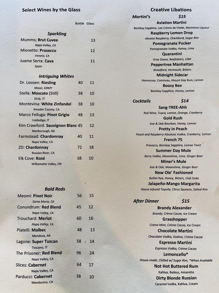 Menu at Pepper Tree Restaurant, Colorado Springs