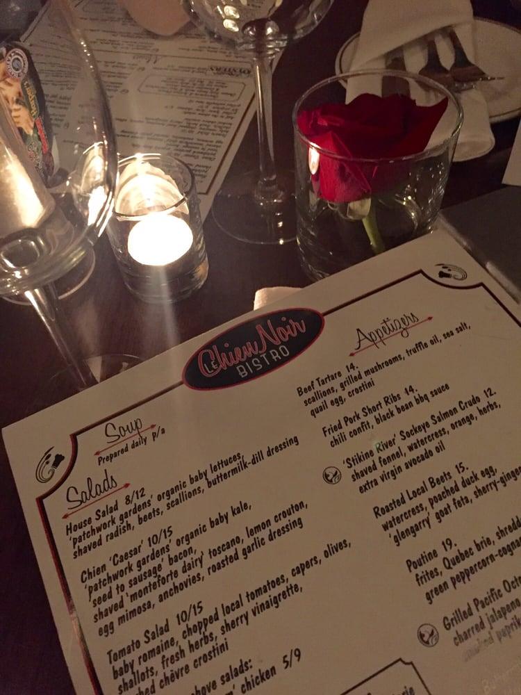 Menu at Chien Noir Bistro (Black Dog Tavern) pub & bar, Kingston