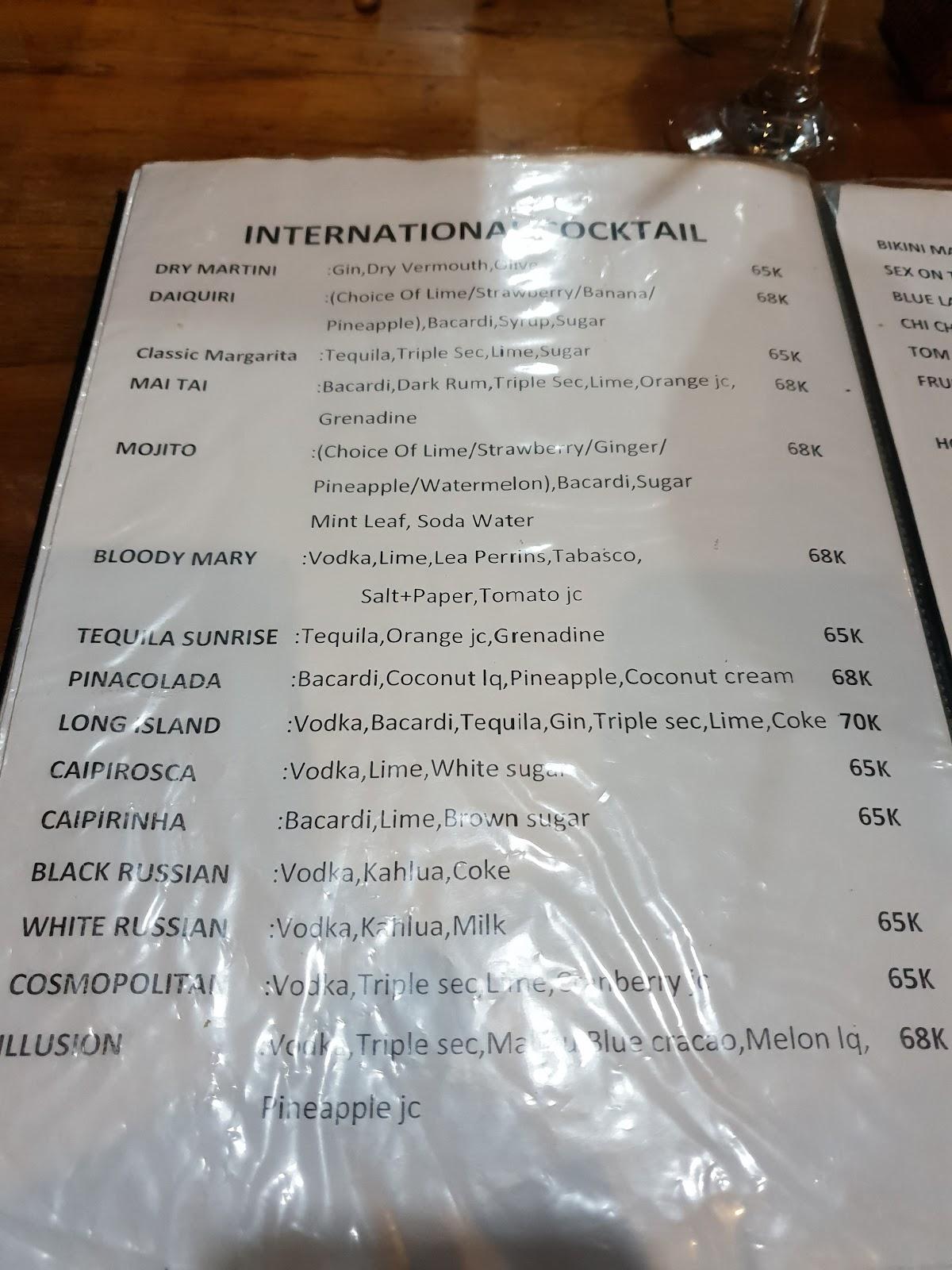 Menu at Chapter 2 Restaurant & Bar, Mengwi