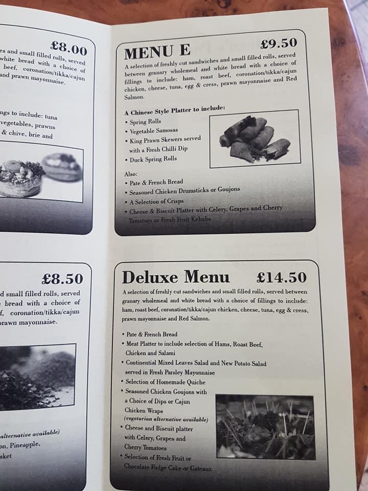 Menu at Crumbles cafe, Cardiff