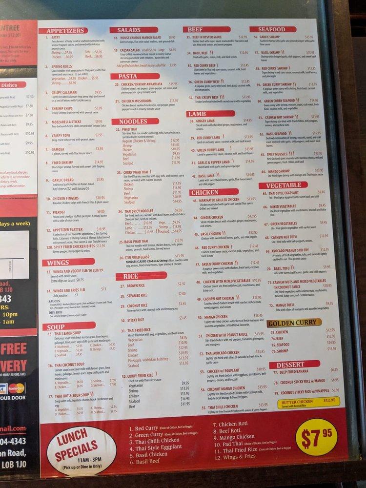 Menu at Country Perks Bar&grill, Canada
