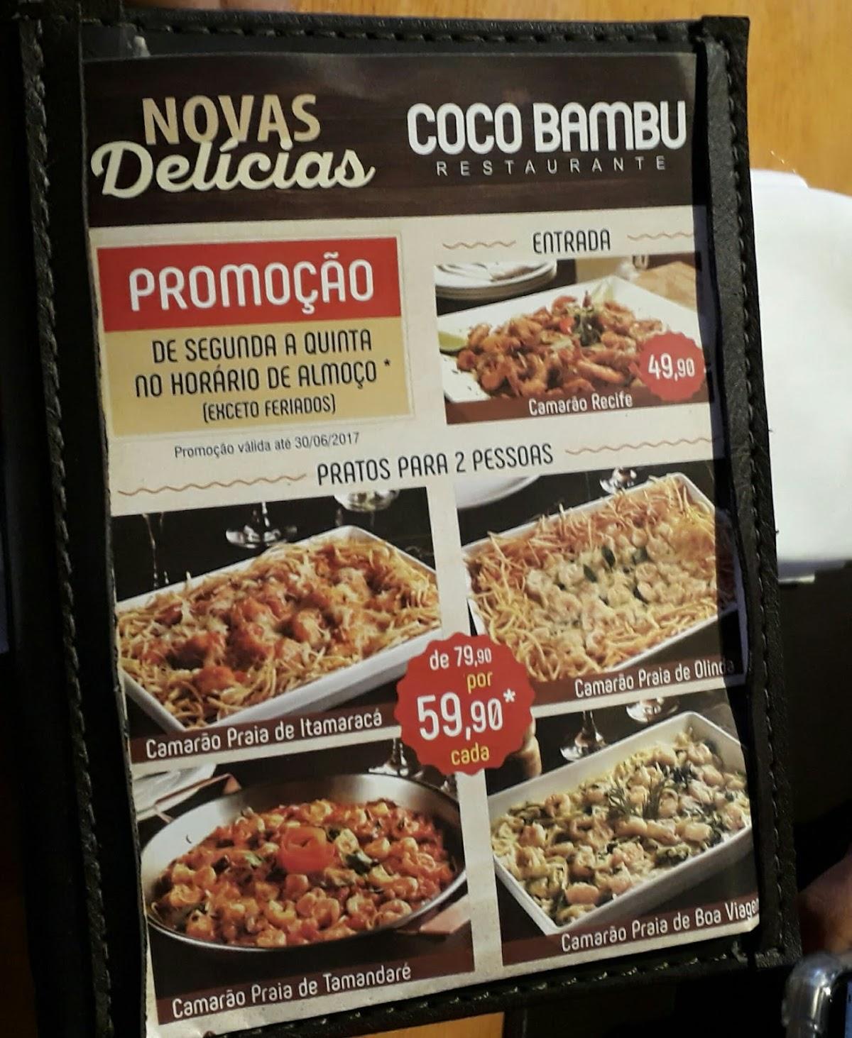 Menu em Coco Bambu Bahia: Restaurante, Peixe, Carnes, Camarão e Espaço ...