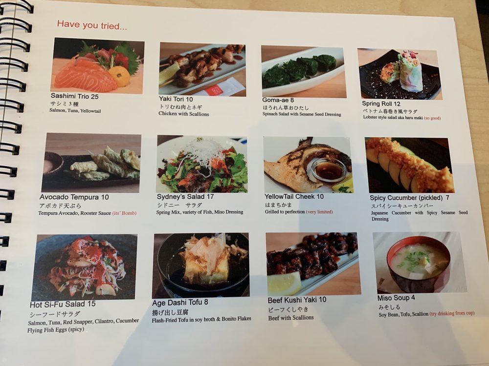 Carta del restaurante Billy Sushi ビリー寿司, Minneapolis