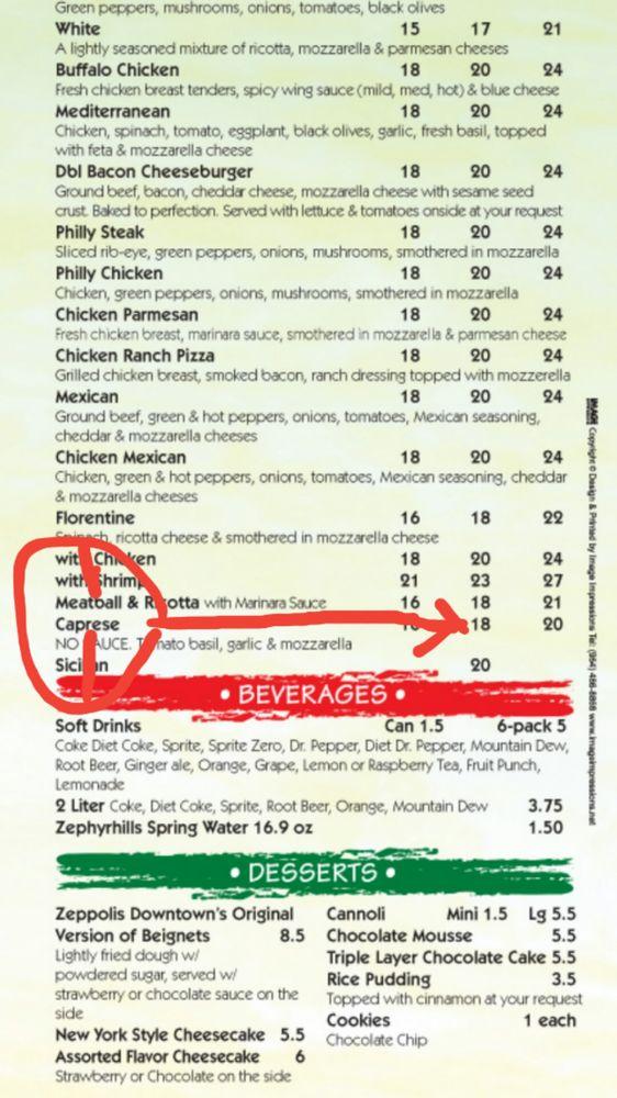 Menu at Downtown Grill and Pizza Kitchen pizzeria, Fort Lauderdale, 906 ...