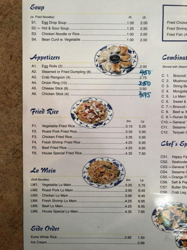 Menu at CHEF KING restaurant, Marshalltown, 29 W Main St