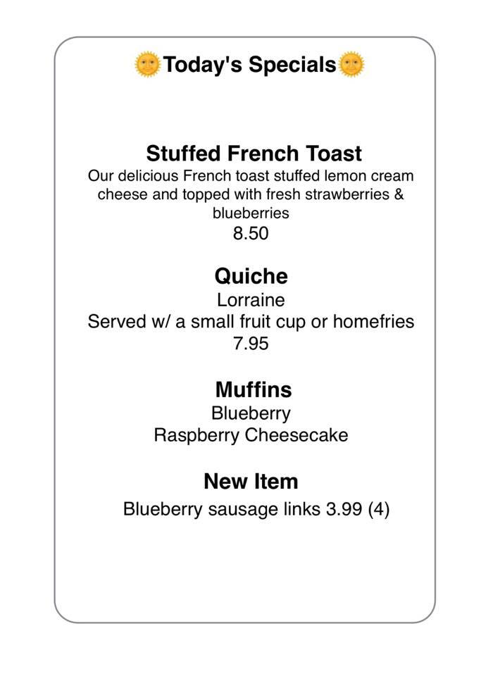 Menu at Egg & I Restaurant, Ogunquit