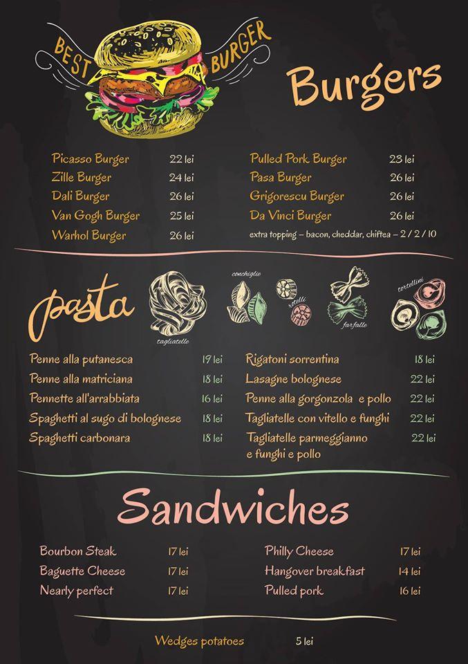 Menu at Fancy Gourmet Street Food, Bucharest