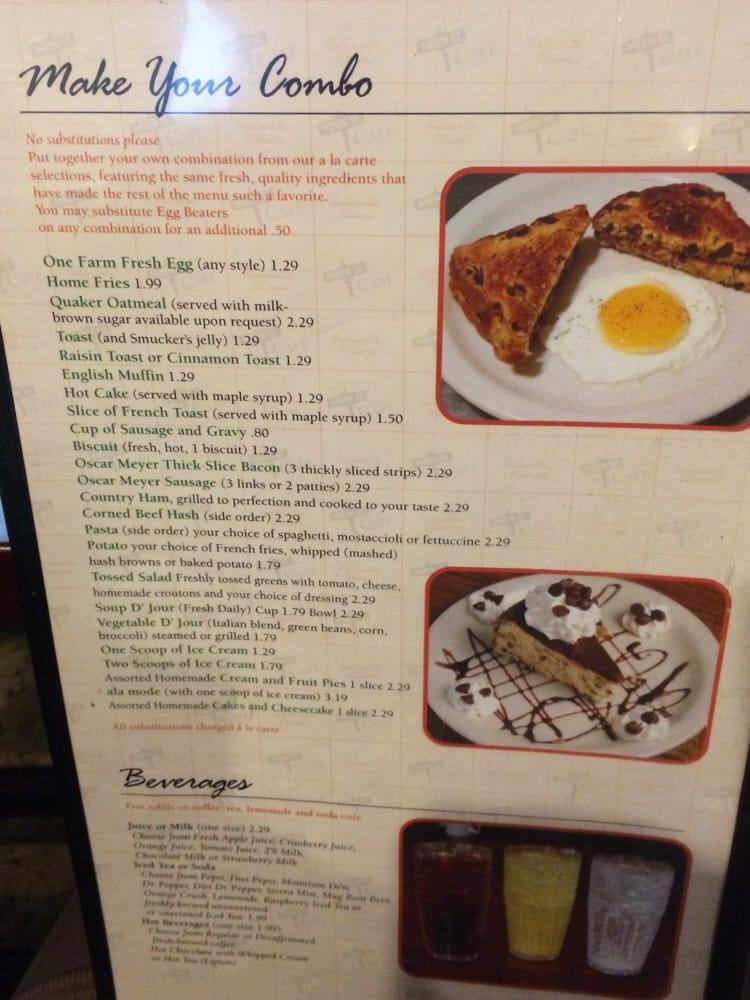 Menu at Main St. Cafe, Belleville
