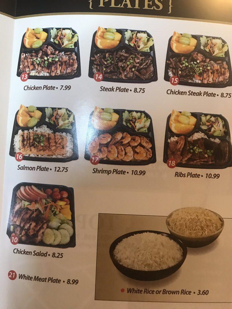 Menu at Top Grill Teriyaki Bowl restaurant, Murrieta
