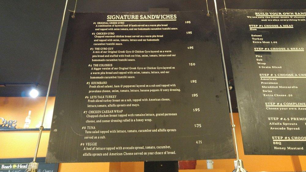Menu at Gyro Guys cafe, Cleveland, Pearl Rd